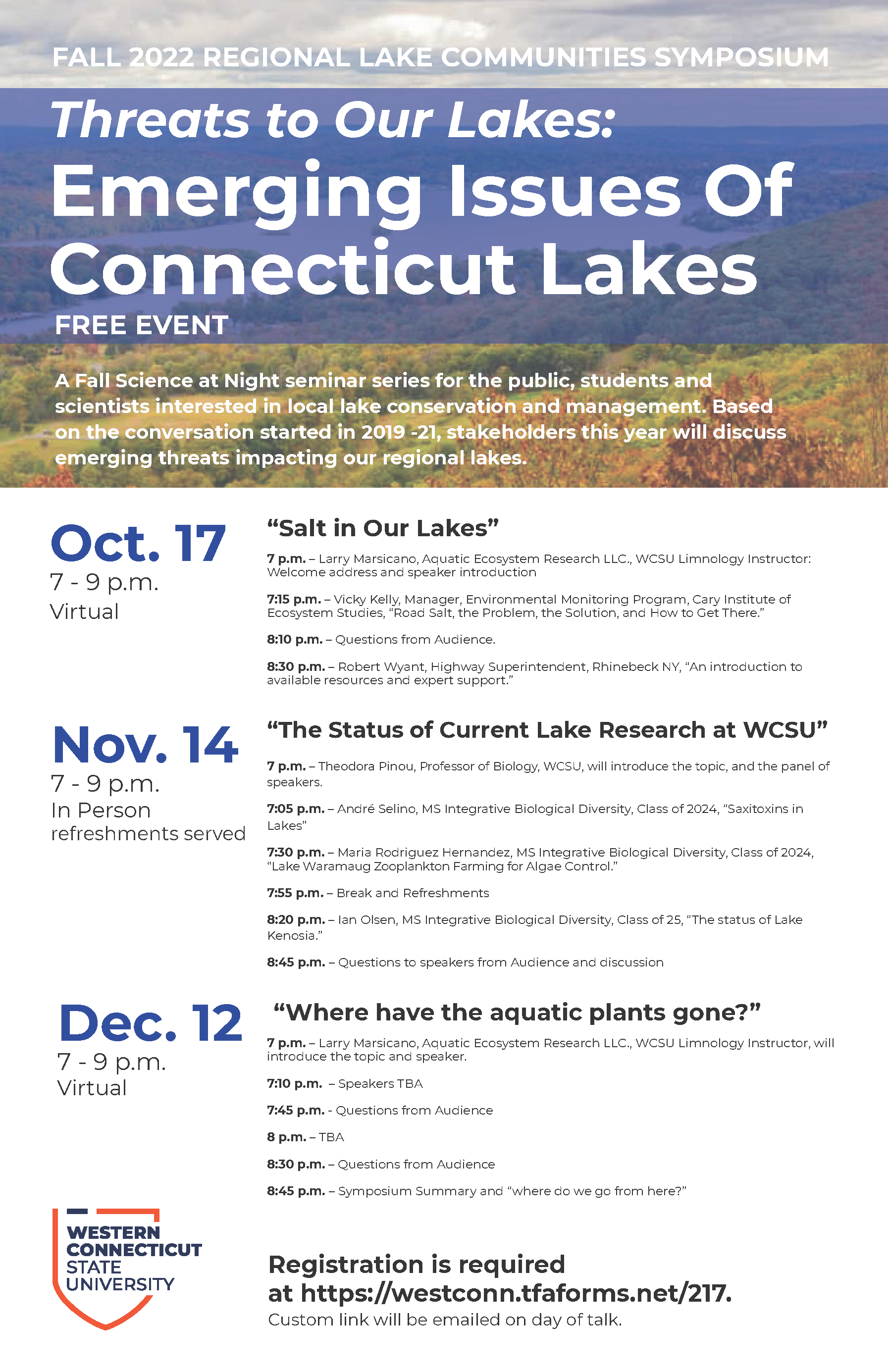 WCSU to host final discussion in 2022 Regional Lake Communities ...
